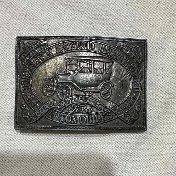 Accessories | Vintage Henry Ford Detroit Automobiles Belt Buckle | Poshmark